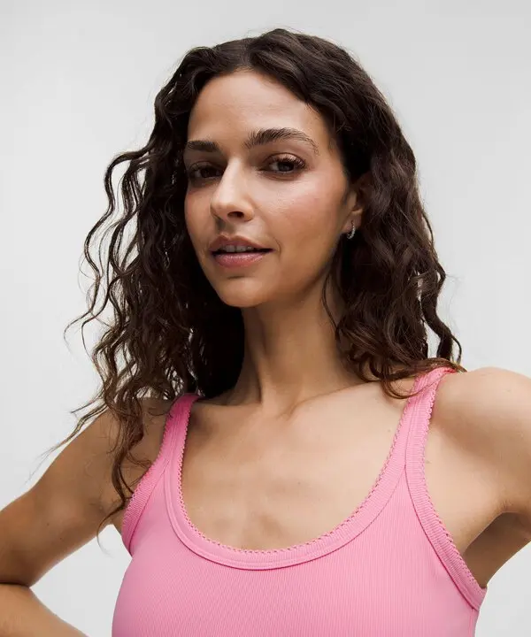 Lululemon Nulu Ribbed Cropped Tank Top - Candy Cloud