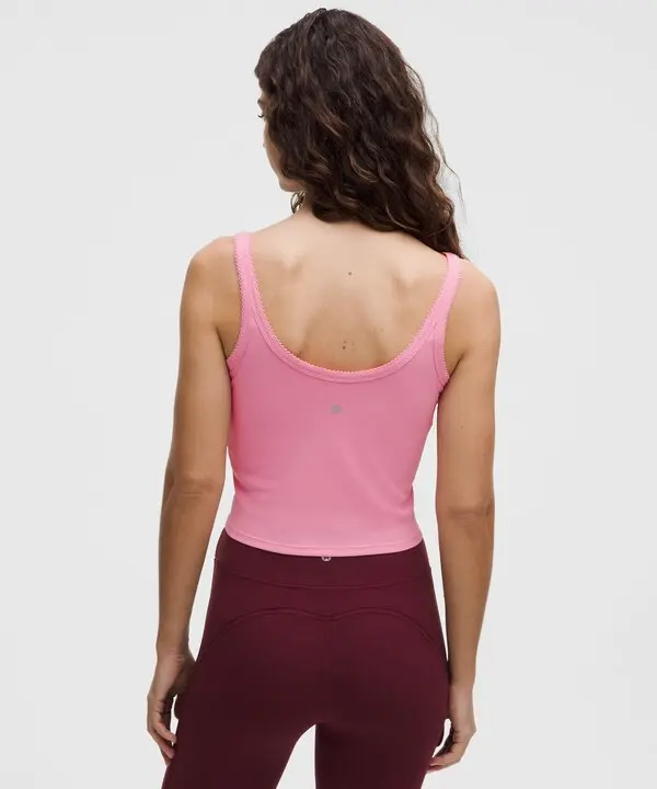 Lululemon Nulu Ribbed Cropped Tank Top - Candy Cloud