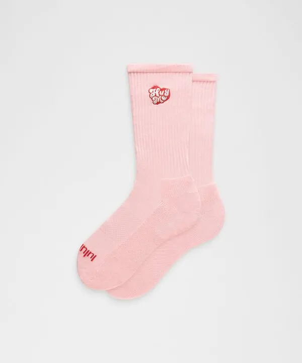 Lululemon Daily Essential Crew Socks - Pink Pearl