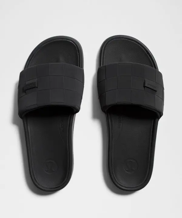 Lululemon Restfeel Woven Slide - Black/black/black