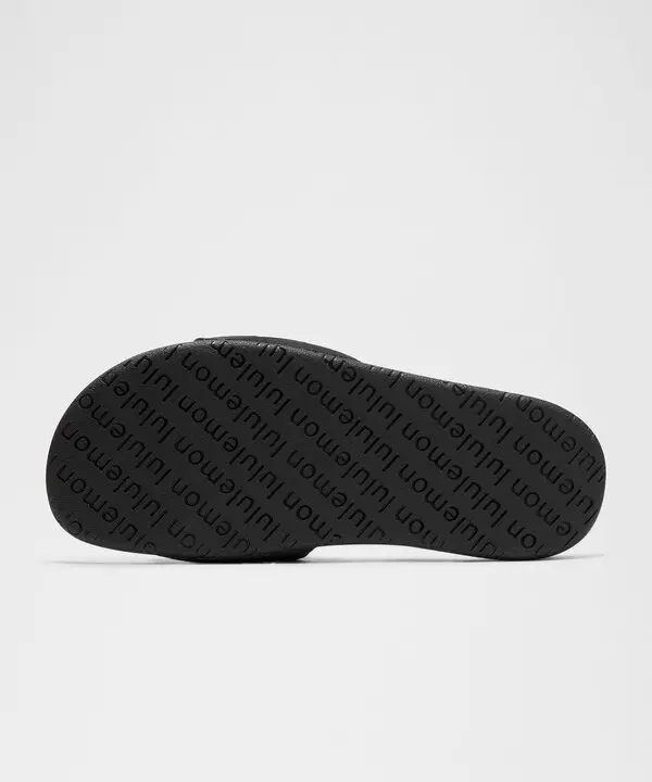 Lululemon Restfeel Woven Slide - Black/black/black