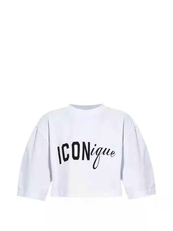 Dsquared2 Printed Cropped T-shirt