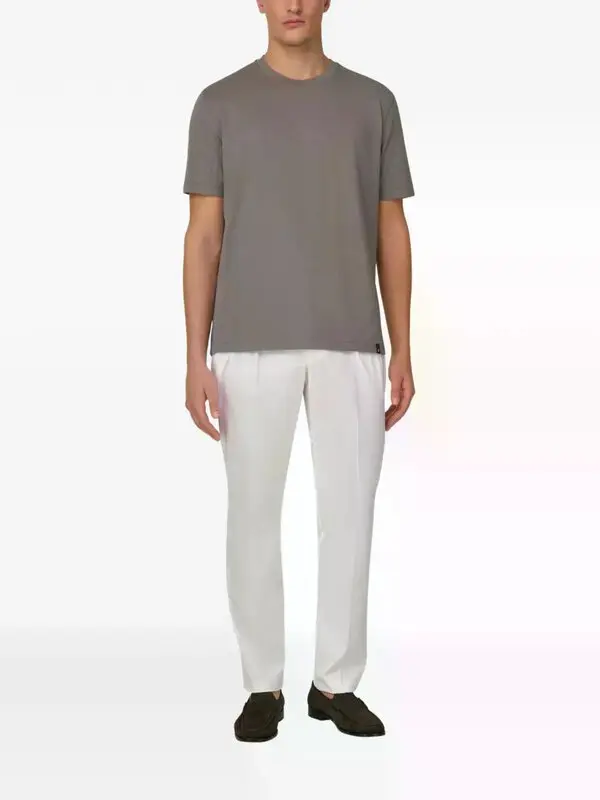 Boggi Milano High-performance Piqué T-shirt With S-cafè® Yarn - Grey