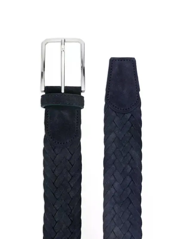 Canali Braided Belt - Blue