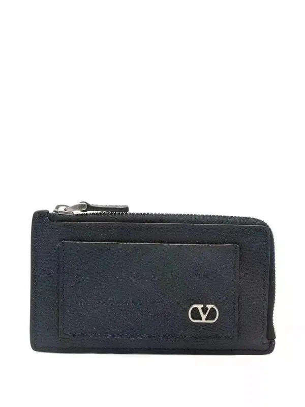 Valentino Garavani Logo-plaque Zip-fastening Wallet - Blue