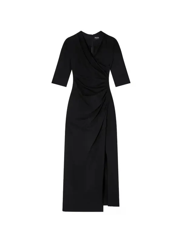 Giorgio Armani V-neck Dress - Black