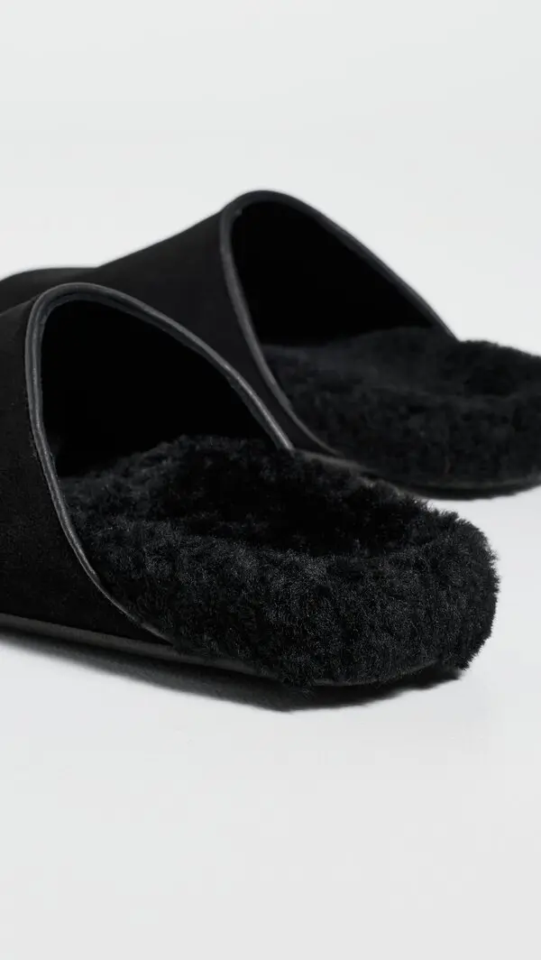 Jenni Kayne Shearling Ashby Clogs - Black