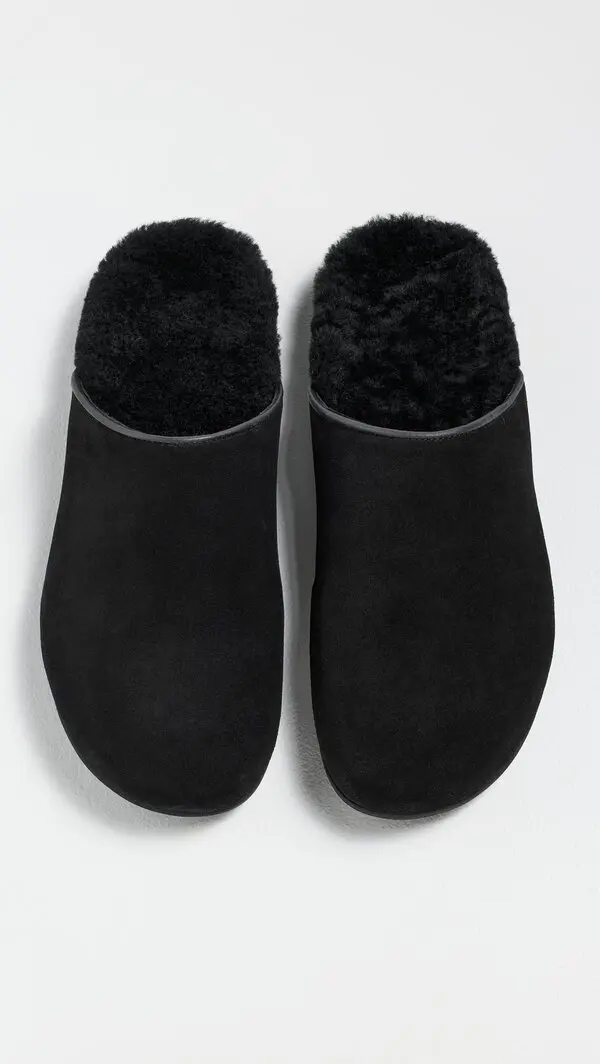 Jenni Kayne Shearling Ashby Clogs - Black