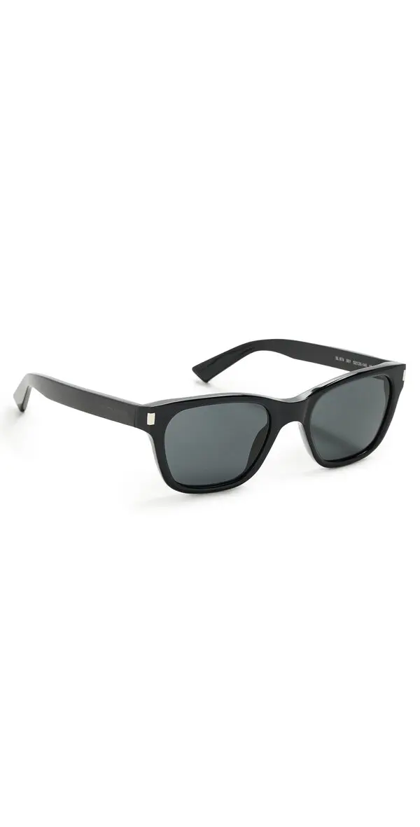 Saint Laurent Sl 874 Rectangle Sunglasses - Black-black-black