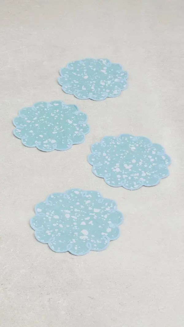 WEEZIE Cocktail Napkins Set Of 4 - Light Blue