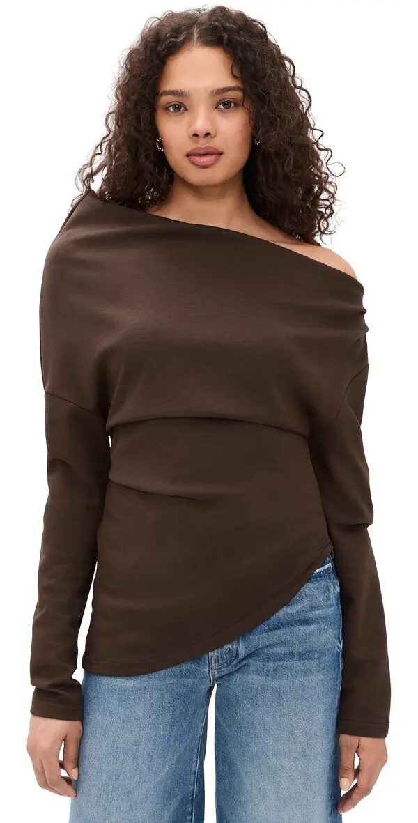 Line & Dot Coen Draped Asymmetrical Top