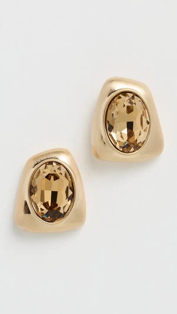 BY ADINA EDEN Smoky Gemstone Stud Earrings