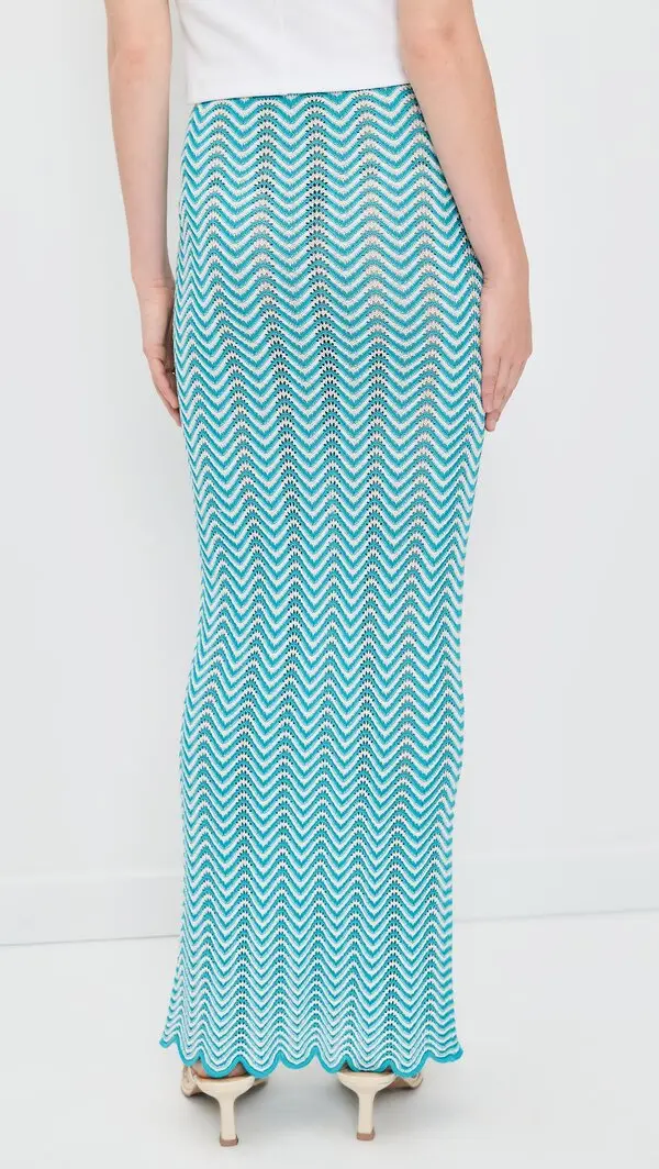 DUR DOUX Wave Knit Maxi Skirt