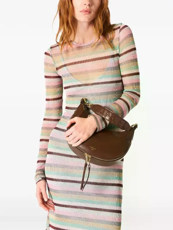 LANCEL Origami Zip Shoulder Bag - Brown
