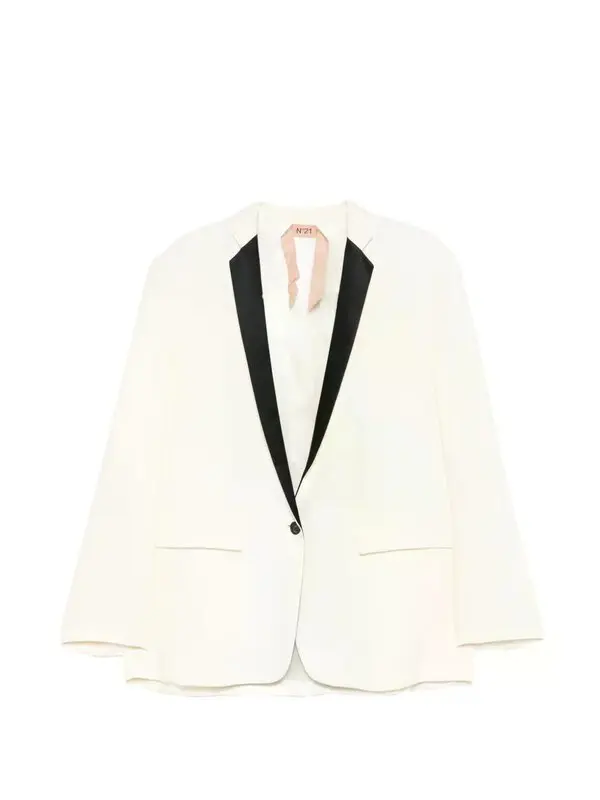 N°21 Notched Collar Blazer - White