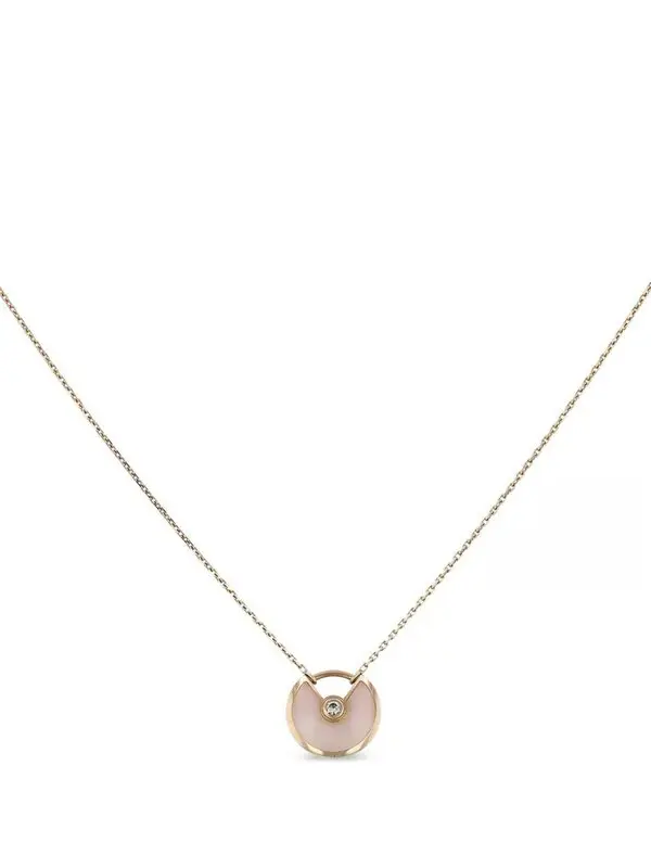 CARTIER 2010s Amulette Diamond And Opal Necklace - Pink