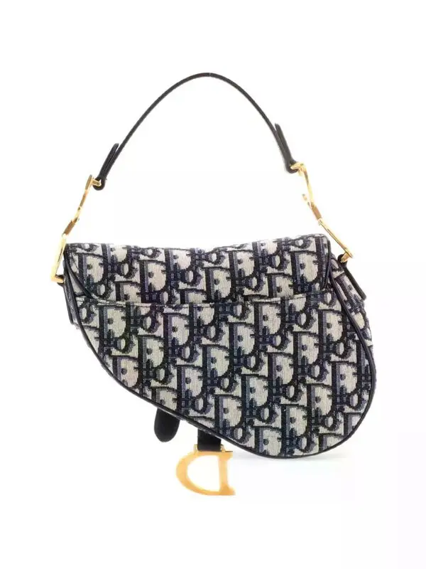 Dior Saddle Handbag Oblique Canvas Mini Shoulder Bag - Blue