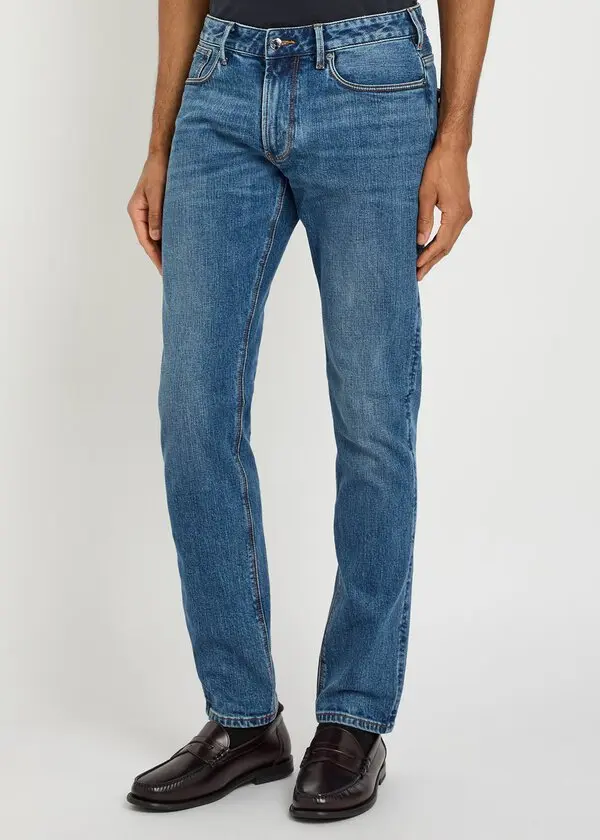 Emporio Armani J06 Slim-leg Jeans - Mid Blu