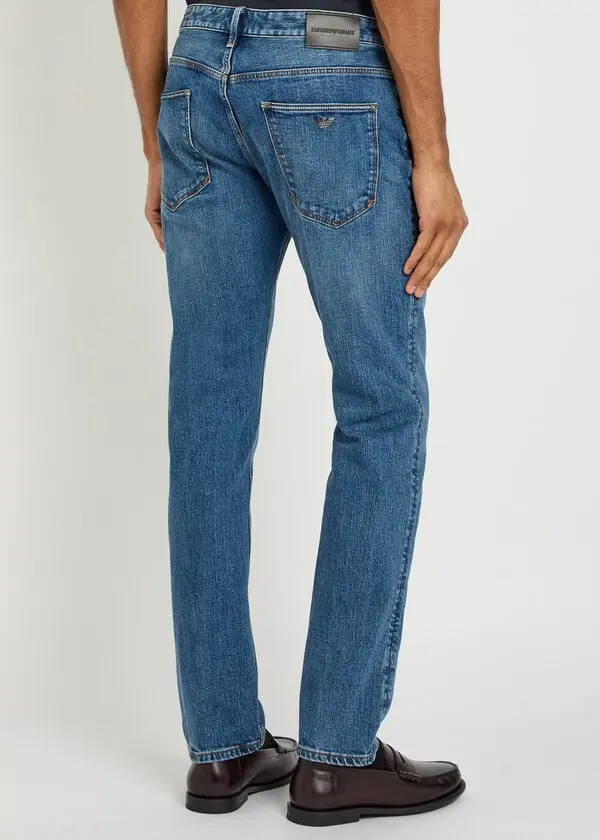 Emporio Armani J06 Slim-leg Jeans - Mid Blu