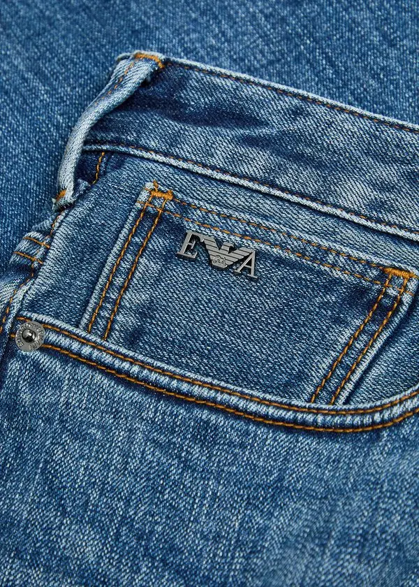 Emporio Armani J06 Slim-leg Jeans - Mid Blu