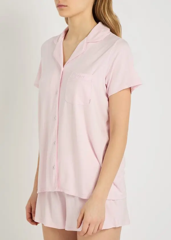 SKIMS Logo-embroidered Stretch-modal Pyjama Set