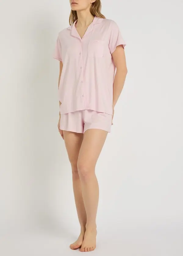 SKIMS Logo-embroidered Stretch-modal Pyjama Set