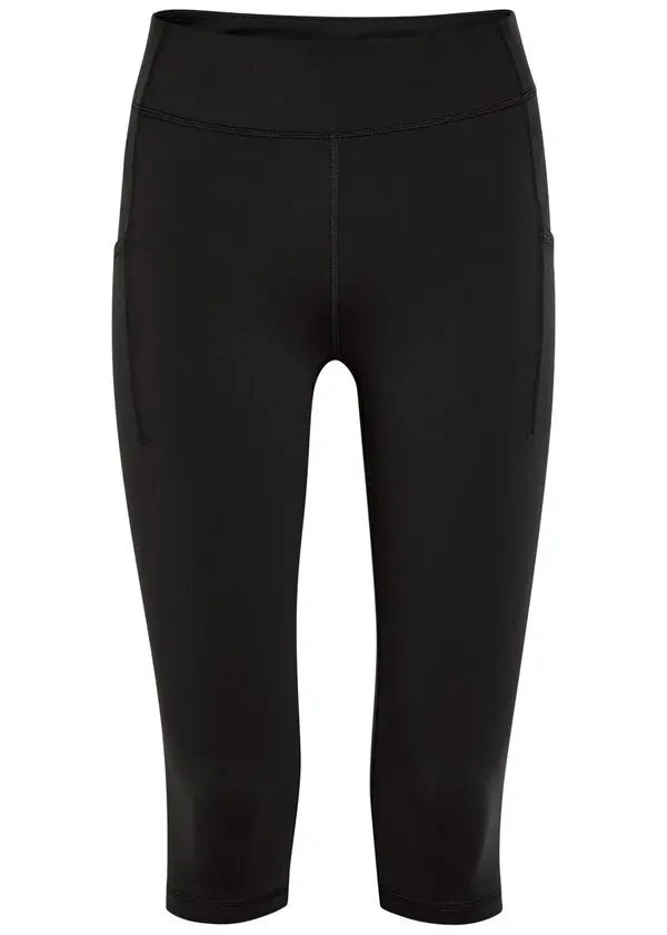 LITERARY SPORT Lena Stretch-jersey Capri Leggings - Black
