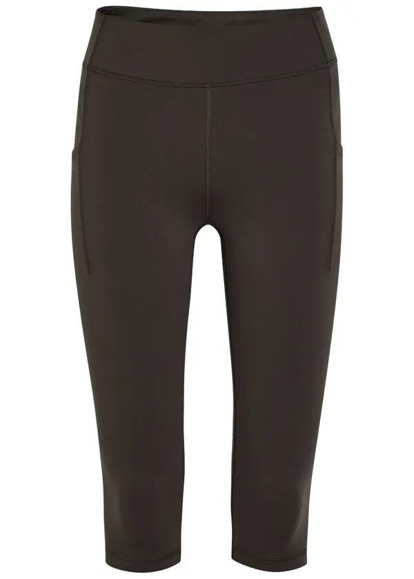 LITERARY SPORT Lena Stretch-jersey Capri Leggings - Brown