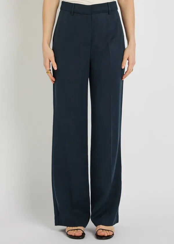 REFORMATION Gisele Straight-leg Trousers - Navy