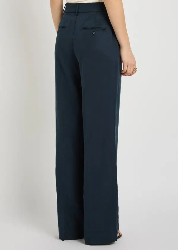 REFORMATION Gisele Straight-leg Trousers - Navy