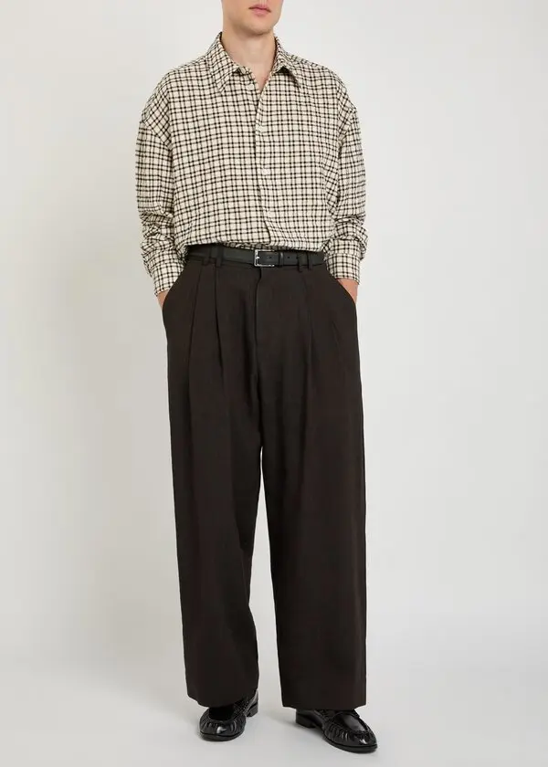 Studio Nicholson Pleated Wide-leg Trousers