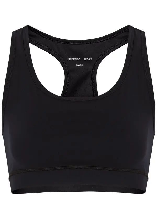 Literary Sport O'hara Stretch-jersey Bra Top - Black