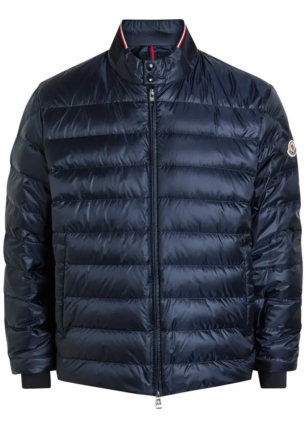 Moncler Rigel Biker Quilted Nylon Jacket - Navy