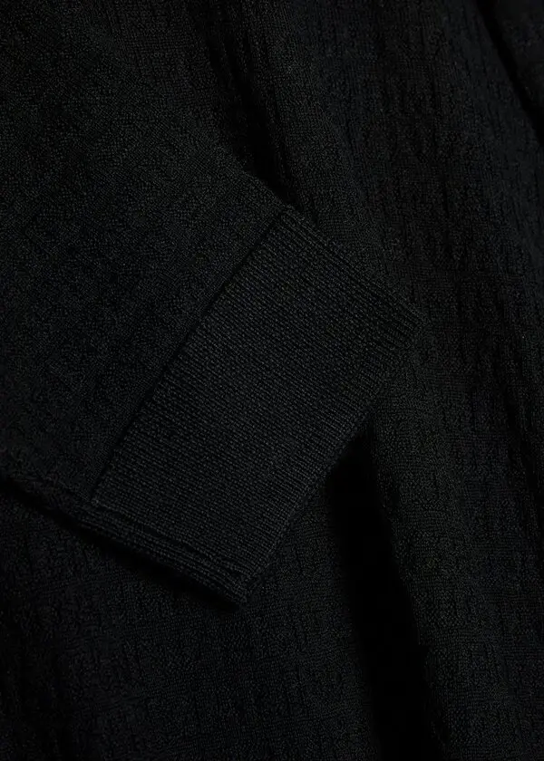 Emporio Armani Logo-weave Fine-knit Wool Jumper