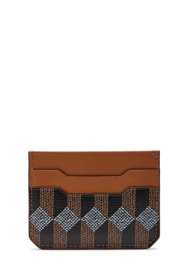 AU DEPART Patterned Leather Card Holder