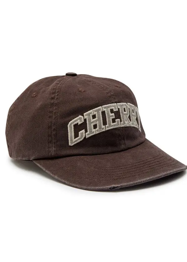 CHERRY LOS ANGELES Logo-embroidered Cotton Cap - Brown