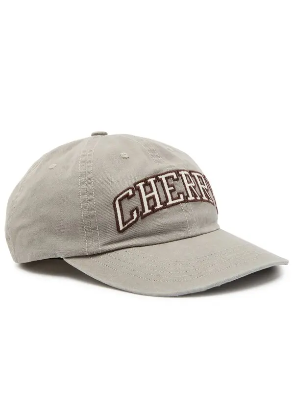 CHERRY LOS ANGELES Logo-embroidered Cotton Cap - Grey