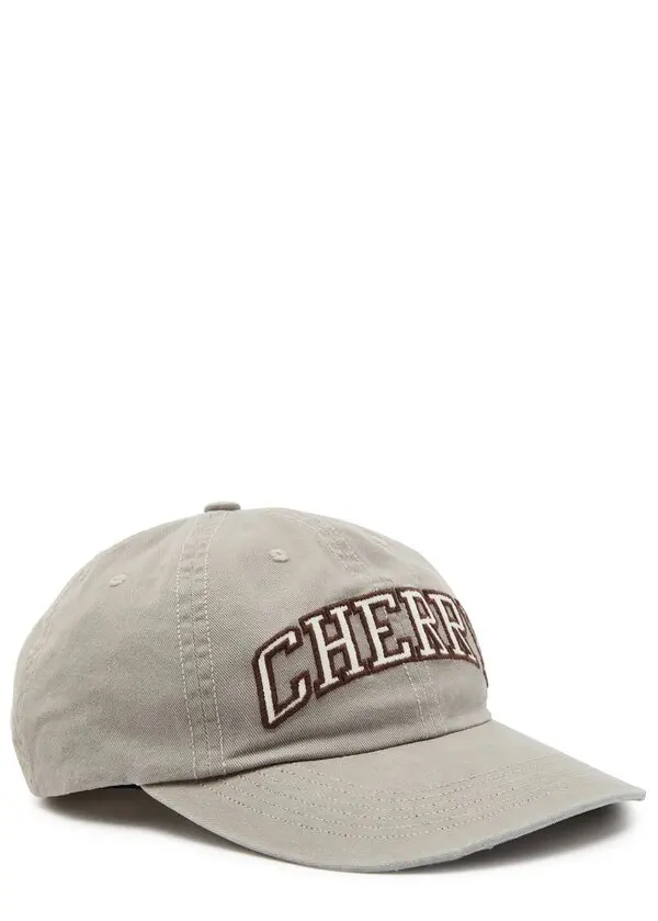 CHERRY LOS ANGELES Logo-embroidered Cotton Cap - Grey