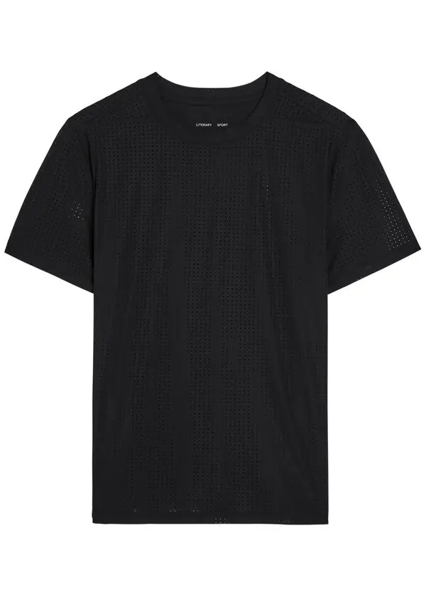 Literary Sport Magda Perforated Stretch-jersey T-shirt