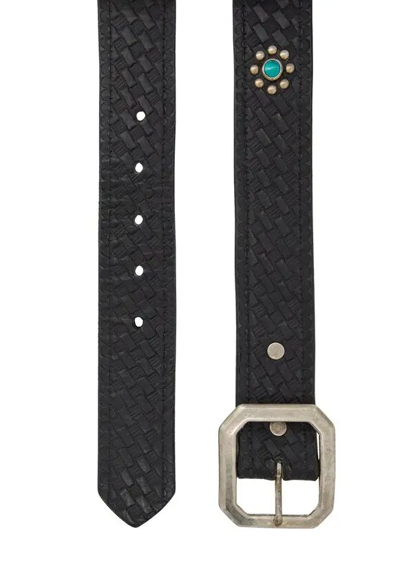 CHERRY LOS ANGELES Studded Eagle Leather Belt