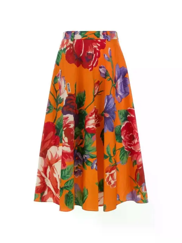 Moschino Printed Midi Skirt - Neutri
