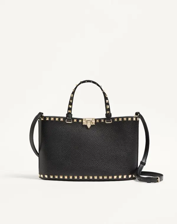 Valentino Garavani Rockstud Small Shopping Bag - Black