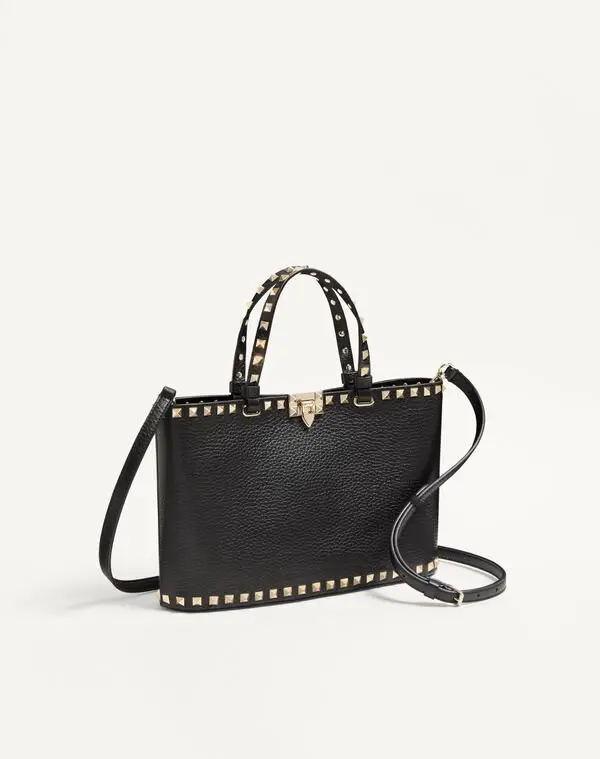 Valentino Garavani Rockstud Small Shopping Bag - Black