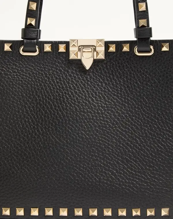 Valentino Garavani Rockstud Small Shopping Bag - Black
