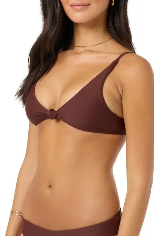 O'Neill Saltwater Solids Pismo Bikini Top - Chocolate