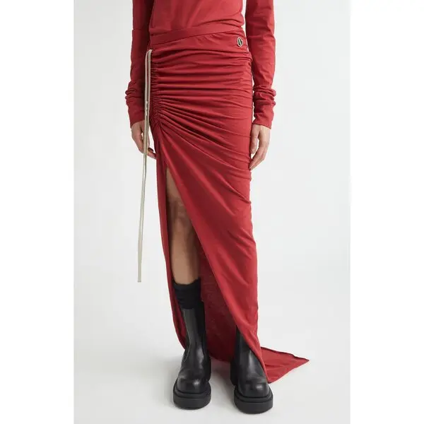 Moncler Draped Jersey Skirt - Red