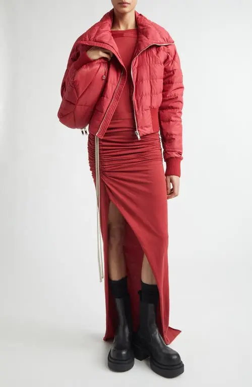 Moncler Draped Jersey Skirt - Red