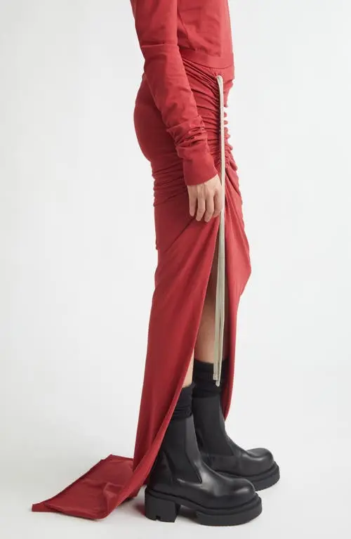Moncler Draped Jersey Skirt - Red