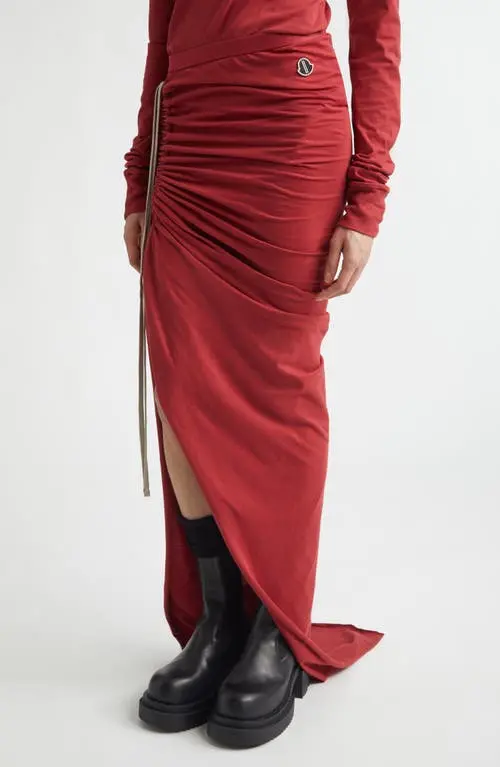 Moncler Draped Jersey Skirt - Red