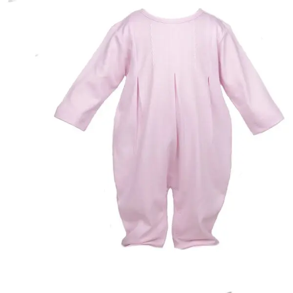 CUCLIE Layette Long Sleeve One-piece - Pink
